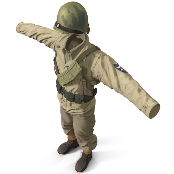 3d american wwii infantry soldier