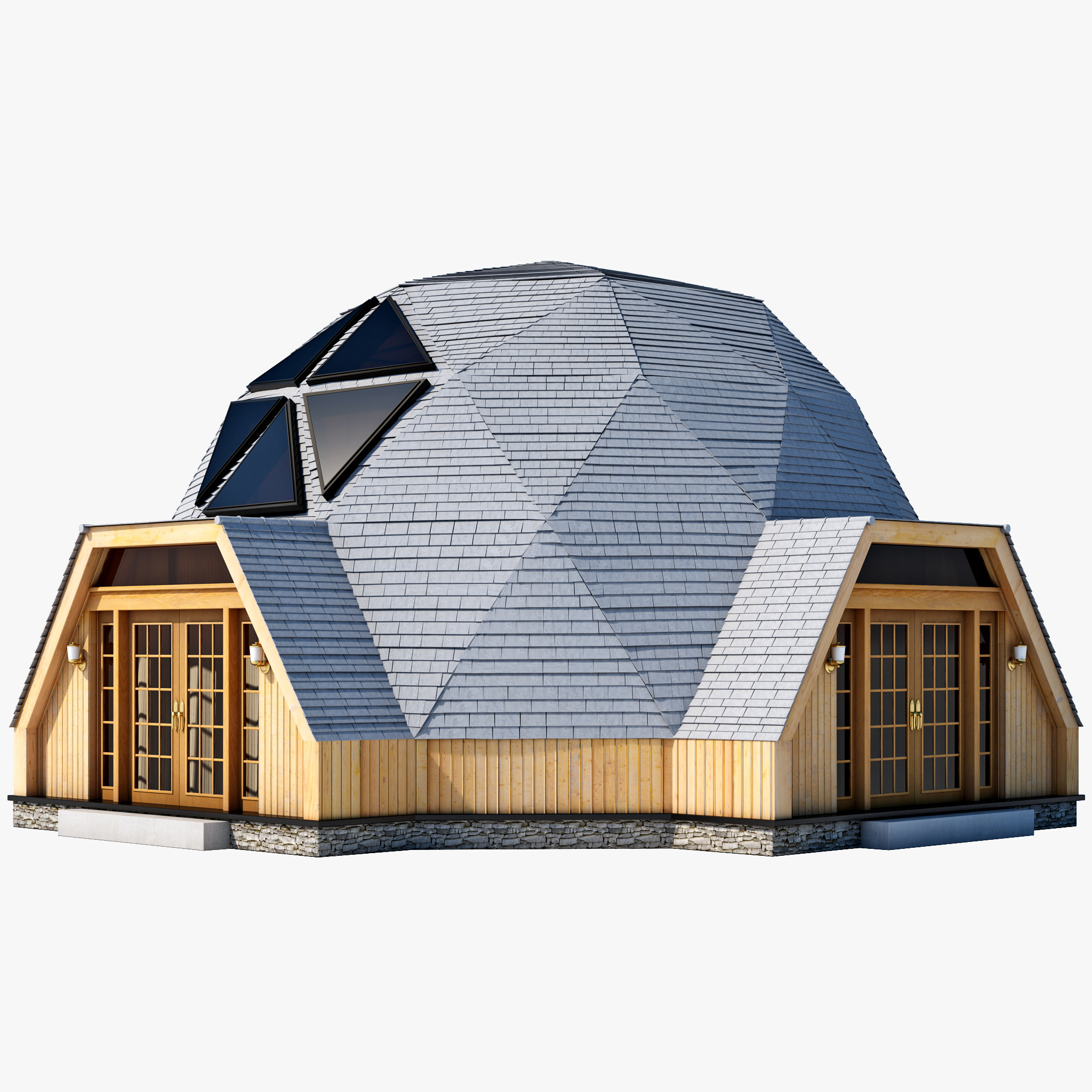 Geodesic Dome House C4d