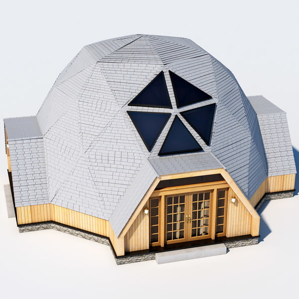geodesic dome house c4d