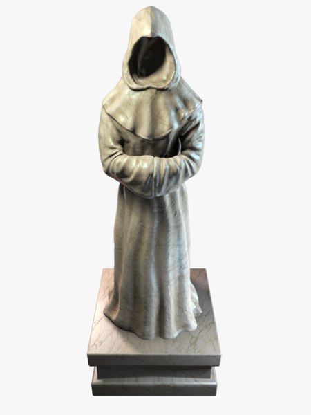 monk statue 3d model