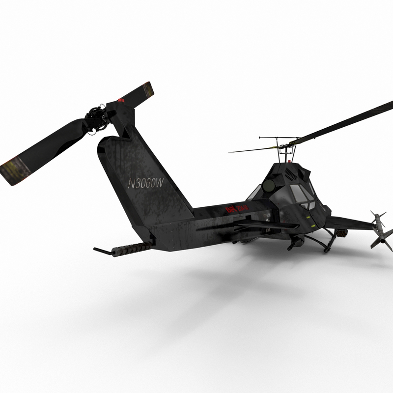 3d model stealth helicopter 2