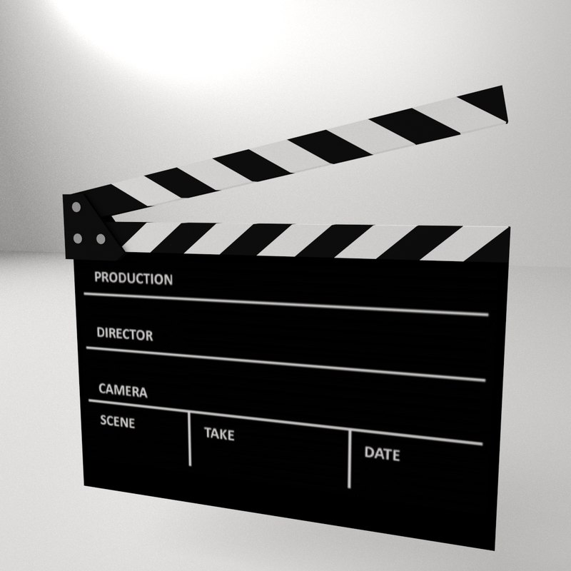 3d clapperboard clapper board