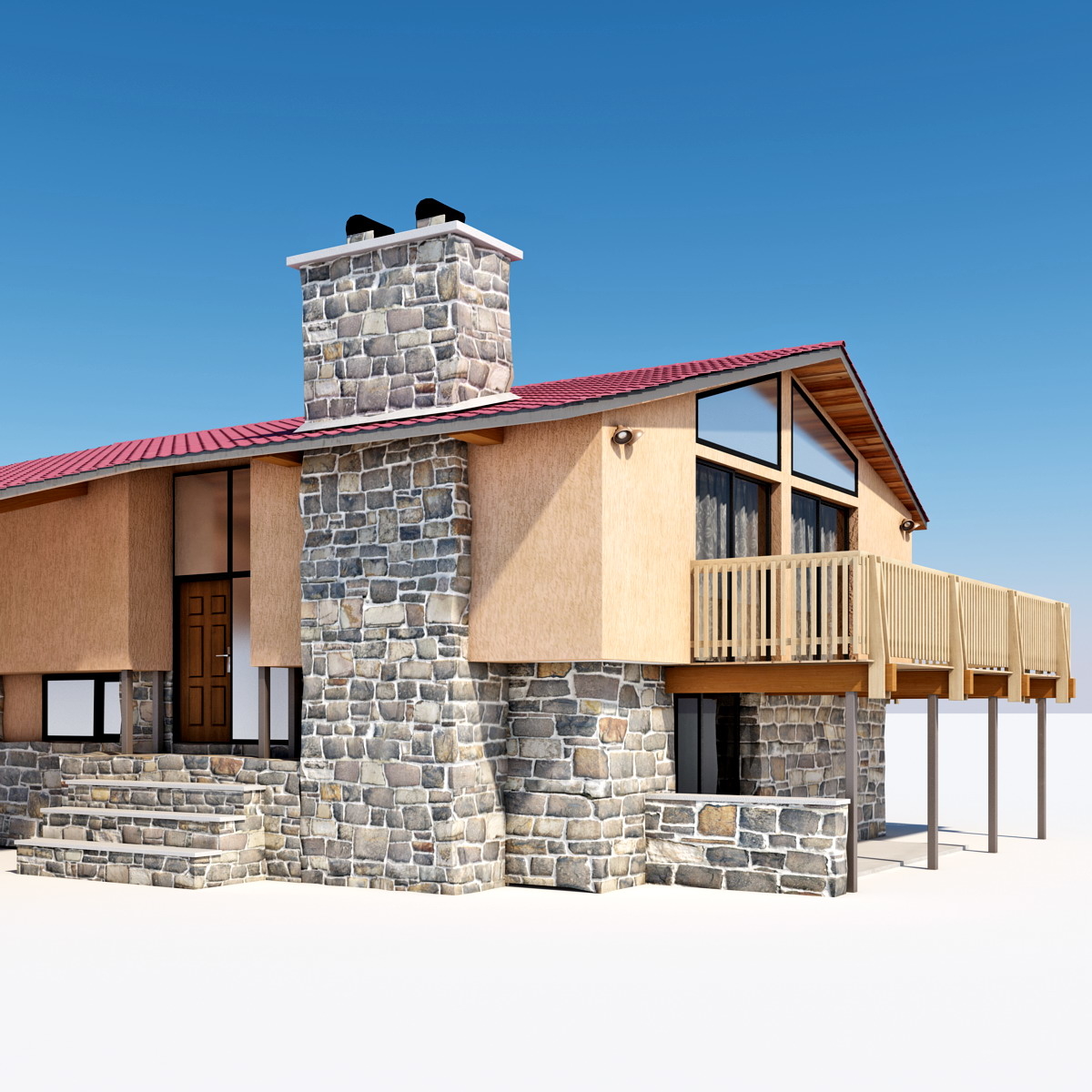 3d model of deck house