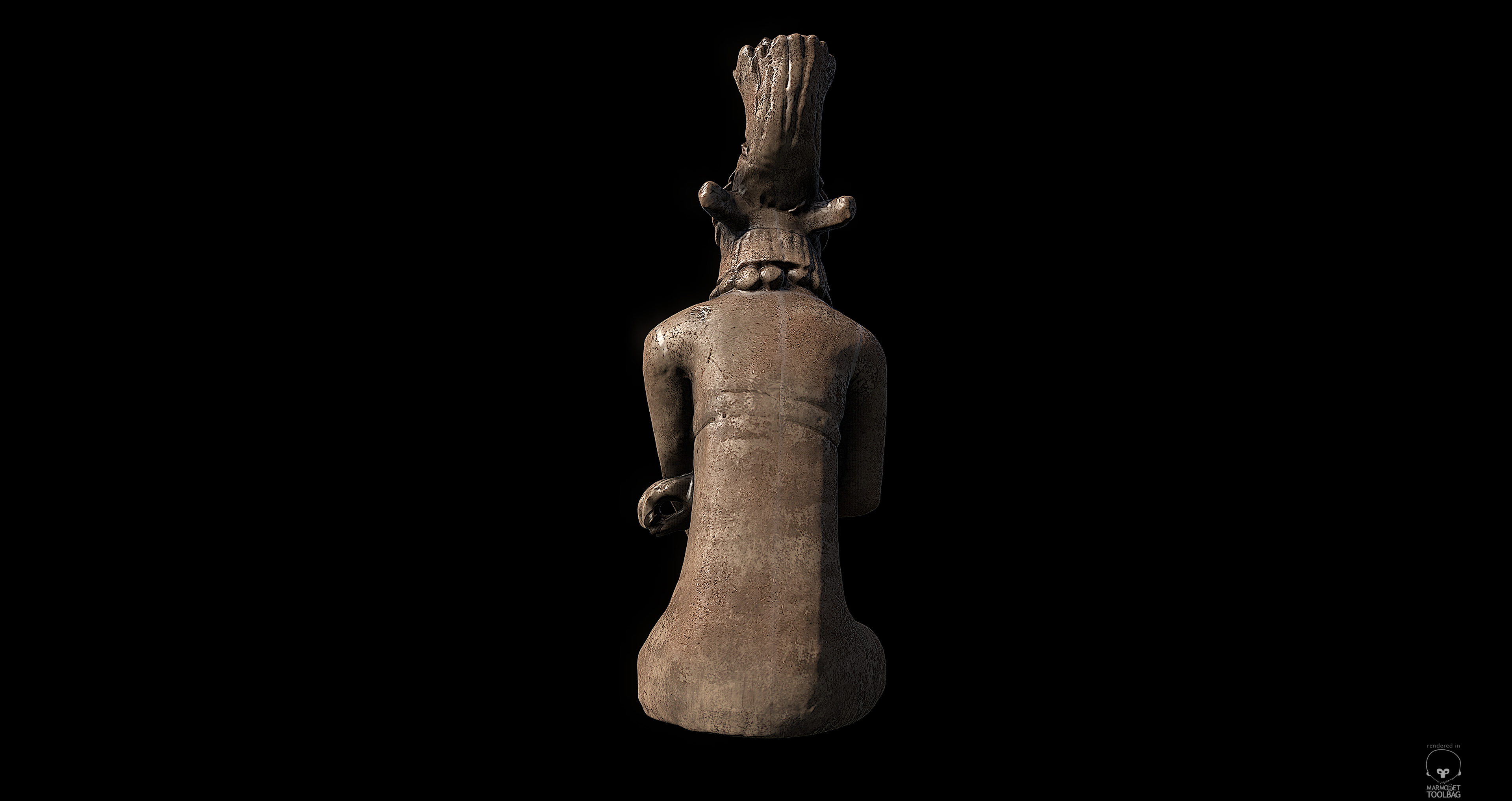 3d model of figure palenque replica