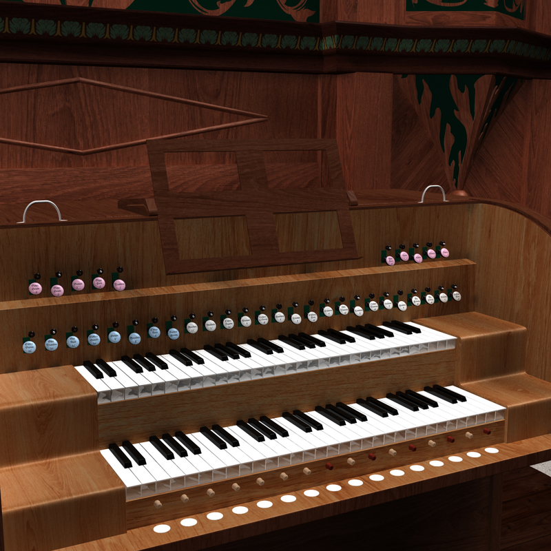 3d church organ model