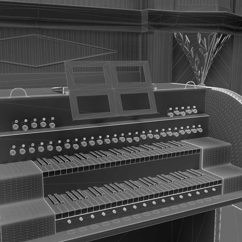3d church organ model