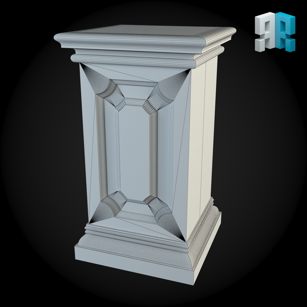 3d pedestal model