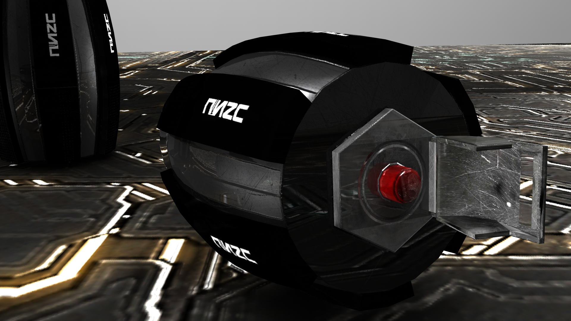 3d model of bubble shield grenade