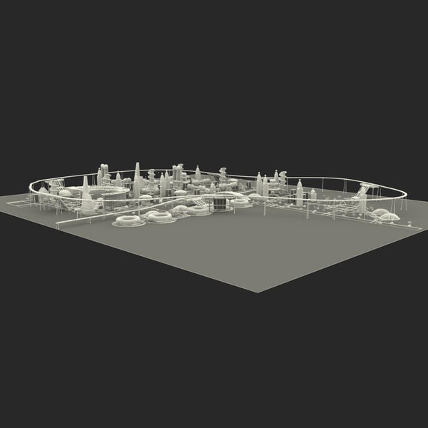 3d model futuristic city