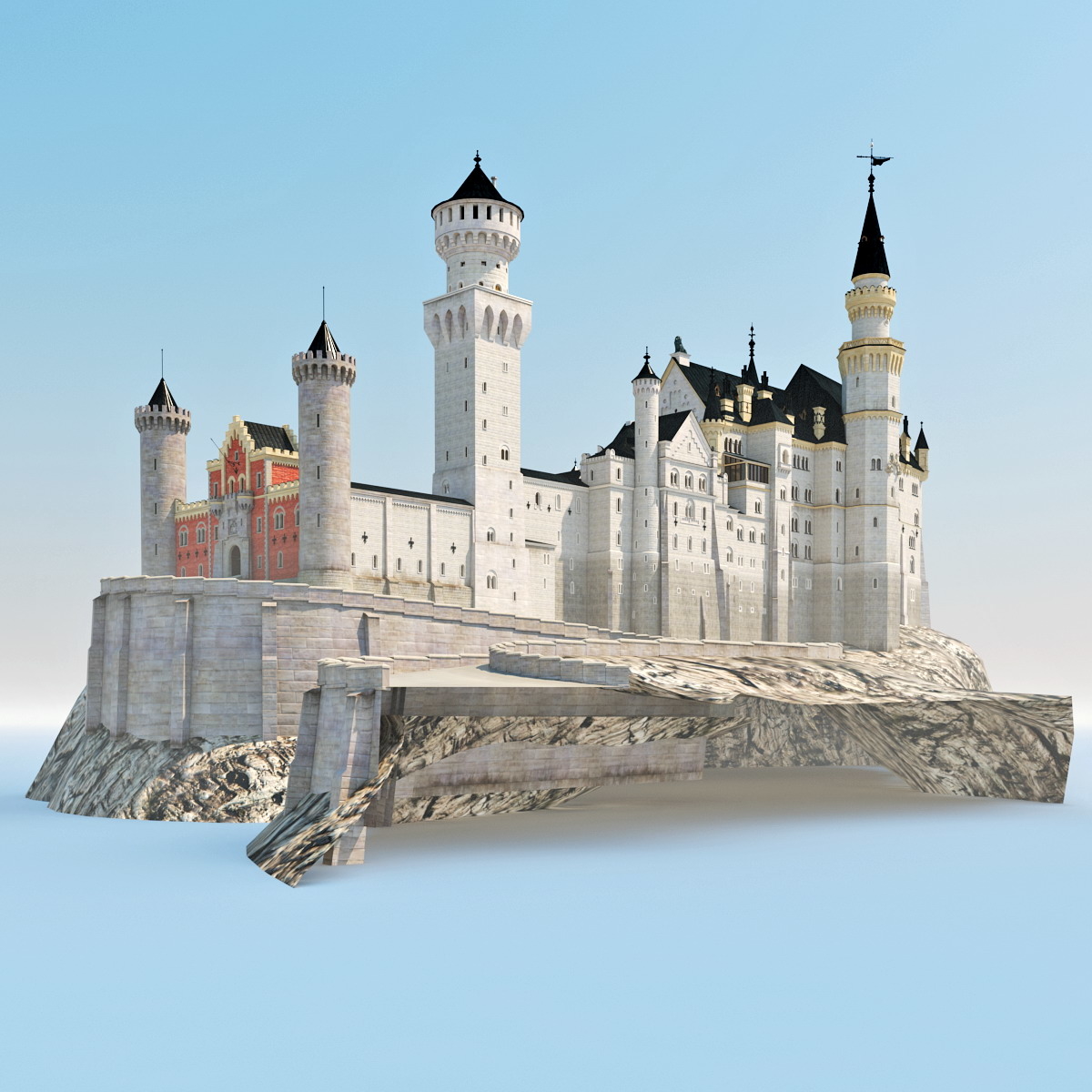 3d neuschwanstein castle germany model