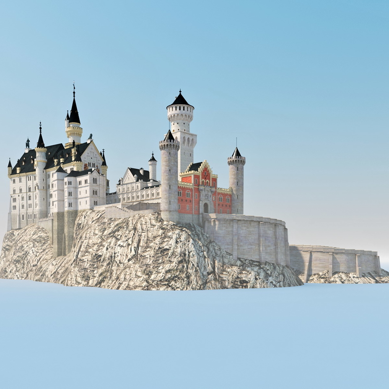 3d neuschwanstein castle germany model