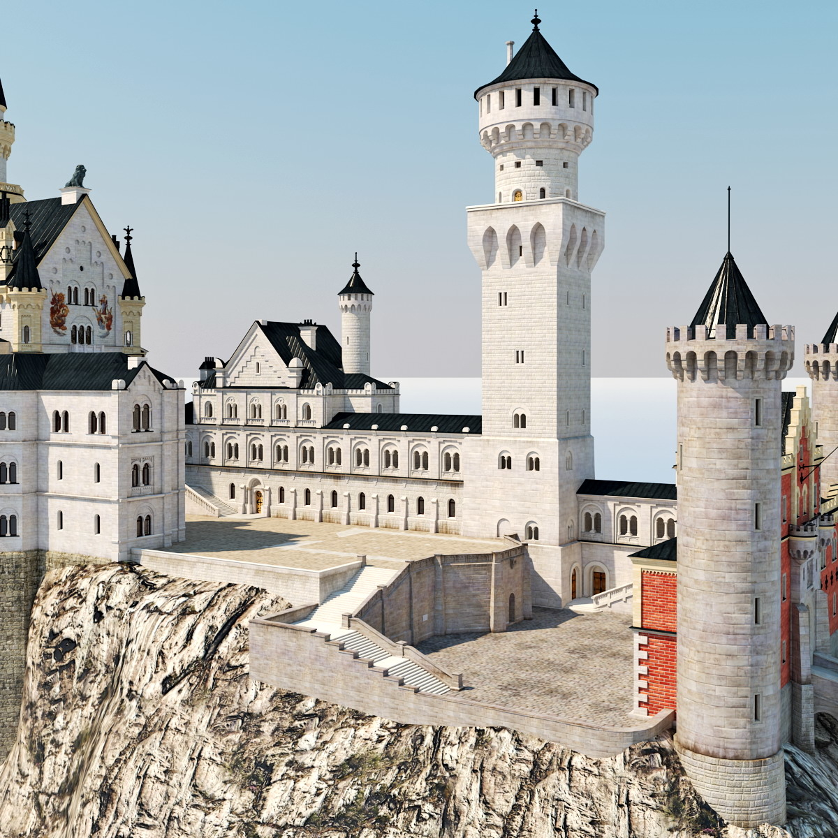 3d neuschwanstein castle germany model