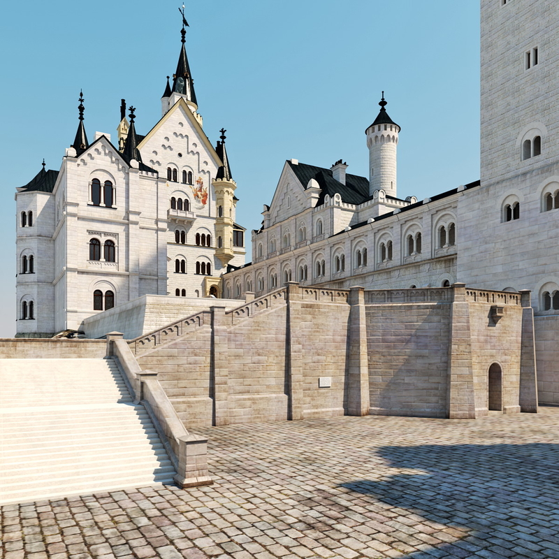 3d neuschwanstein castle germany model