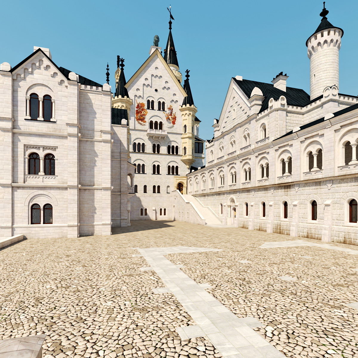 3d neuschwanstein castle germany model