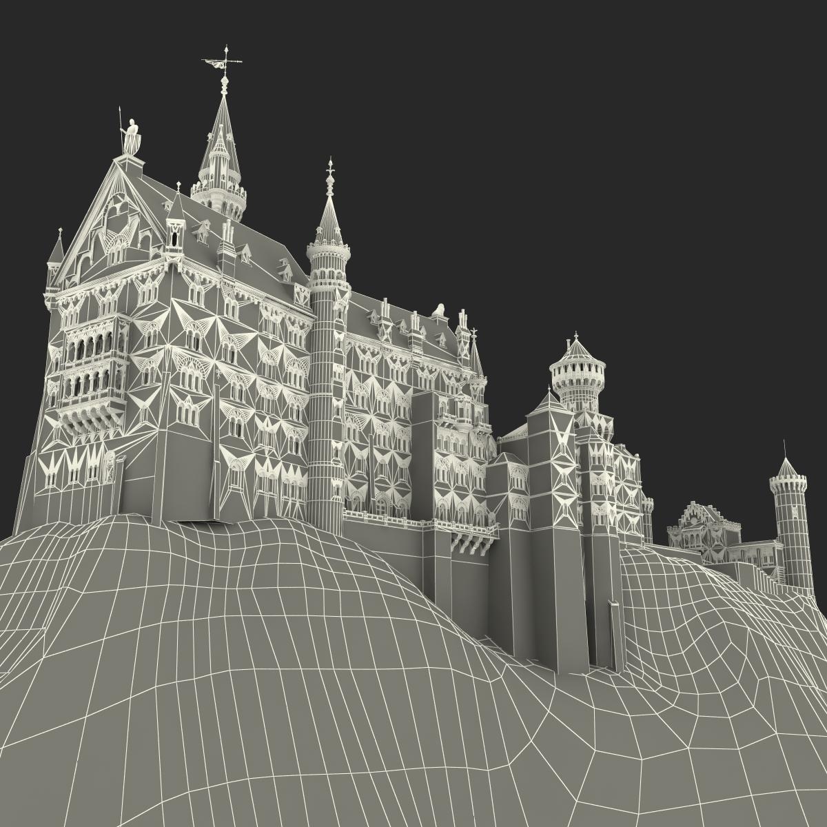 3d neuschwanstein castle germany model