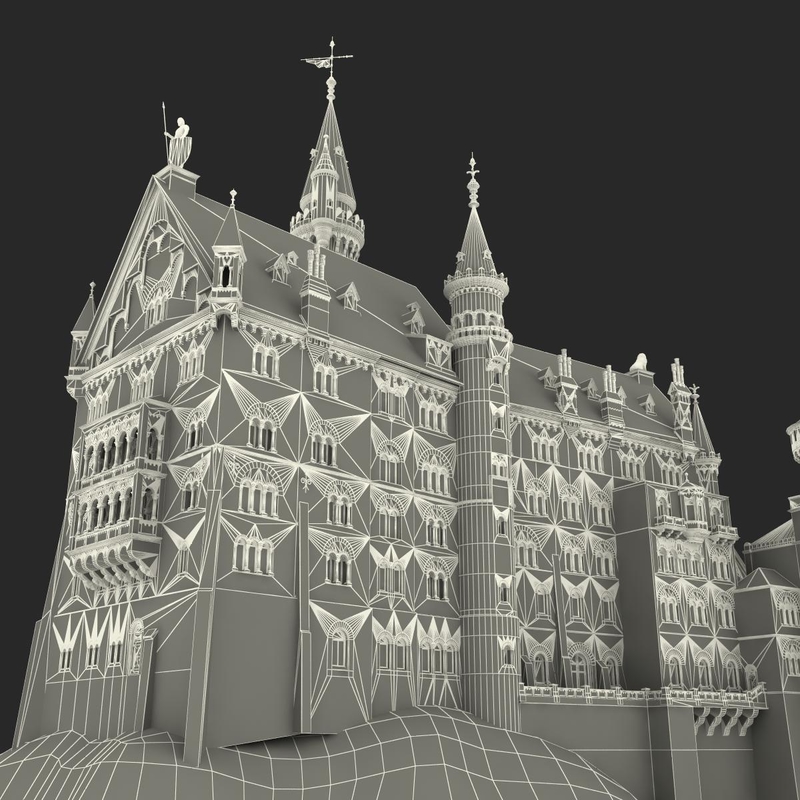 3d neuschwanstein castle germany model