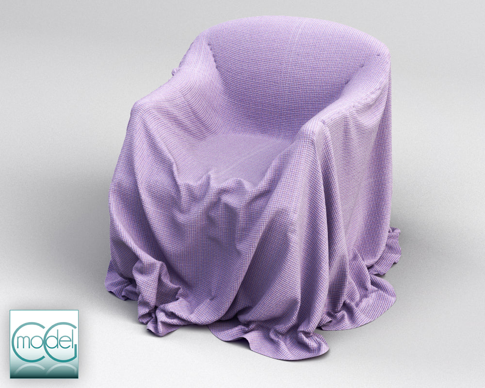 c4d couch covered cloth