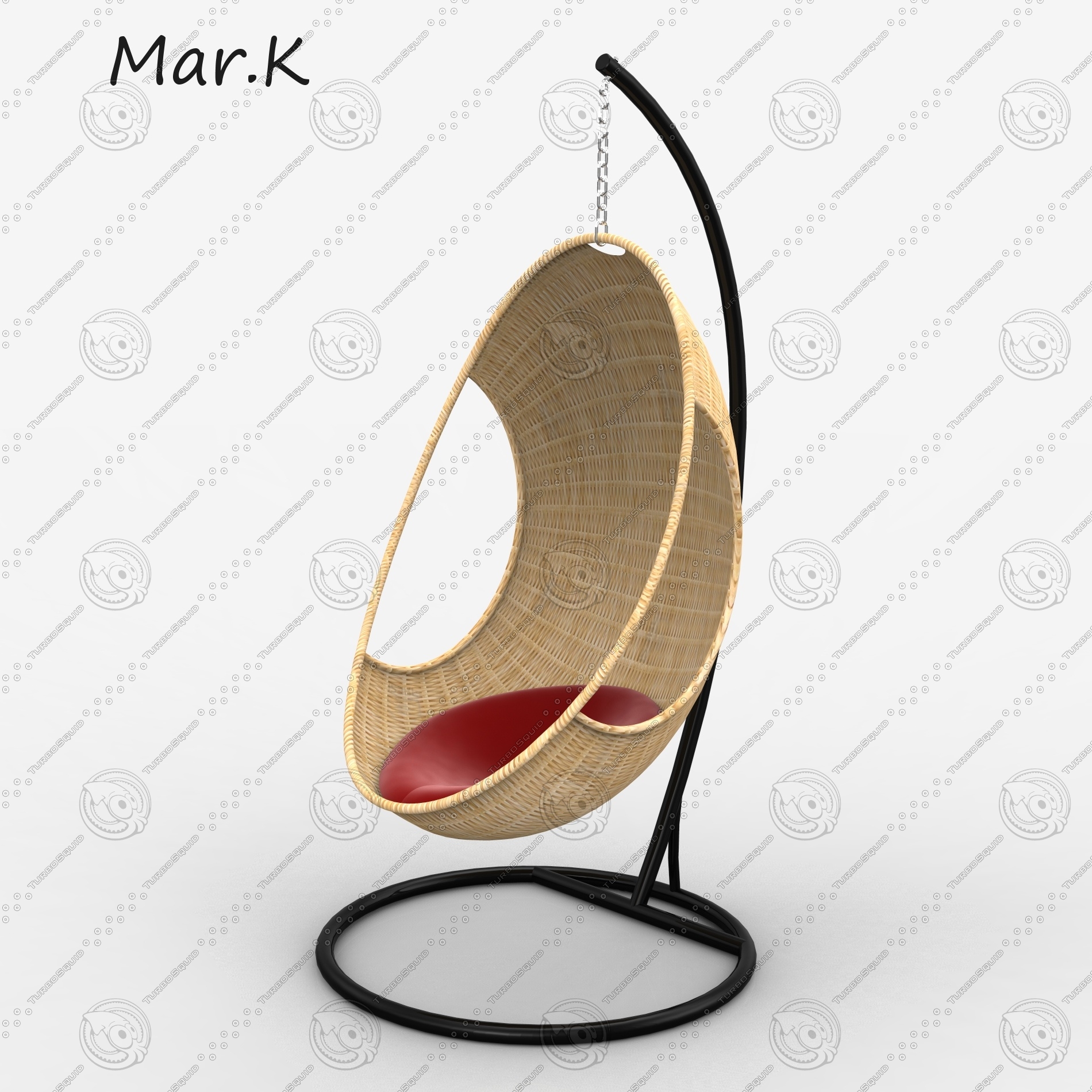 3d model of hanging chair