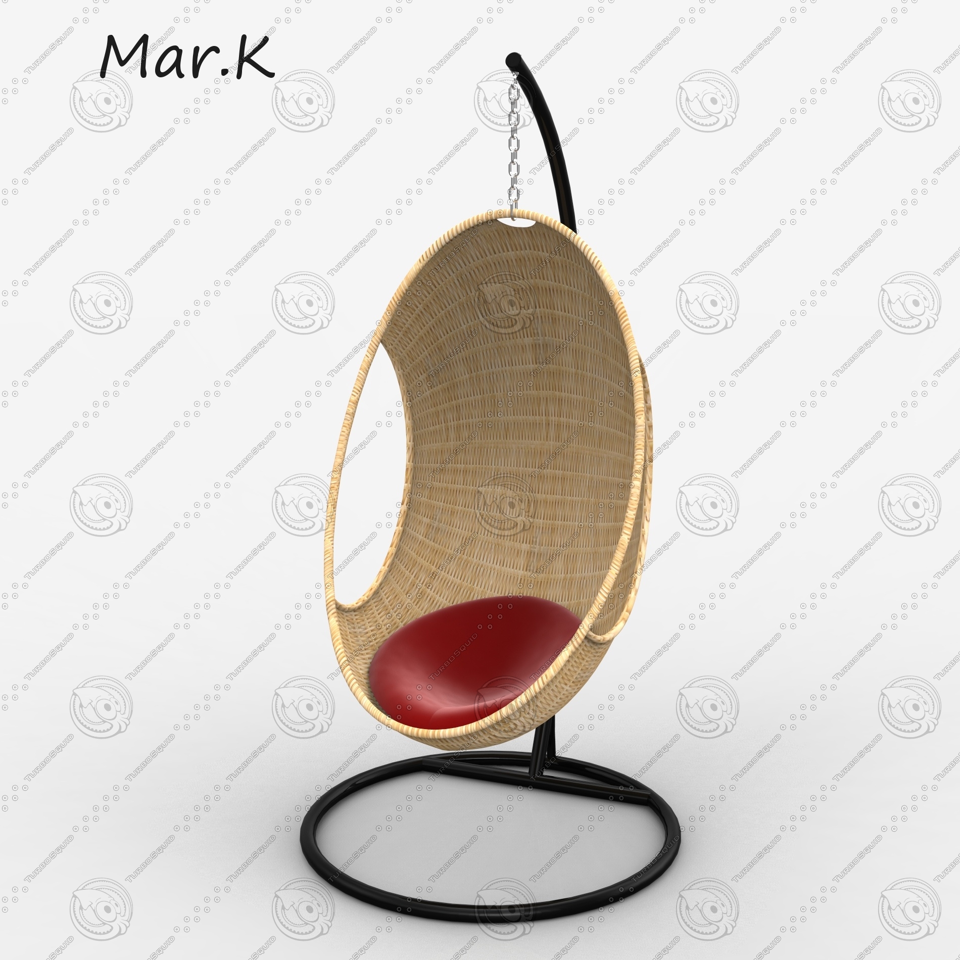 3d model of hanging chair