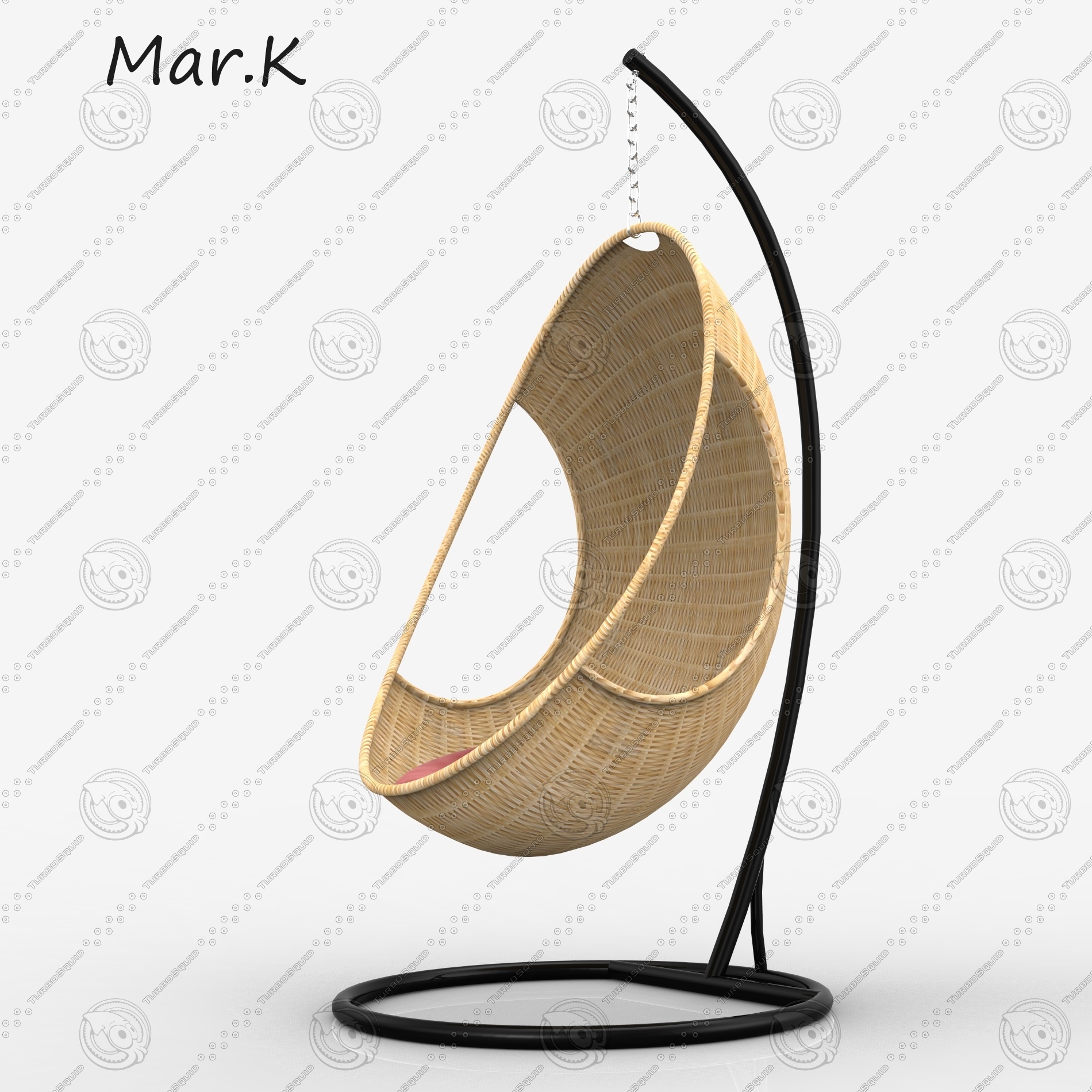 3d model of hanging chair