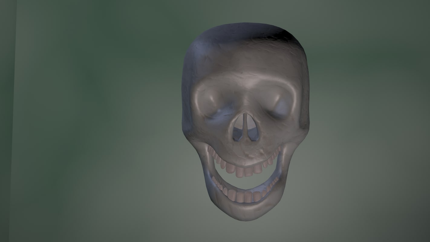 3d model simple skull