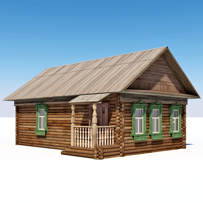 izba house 3d model