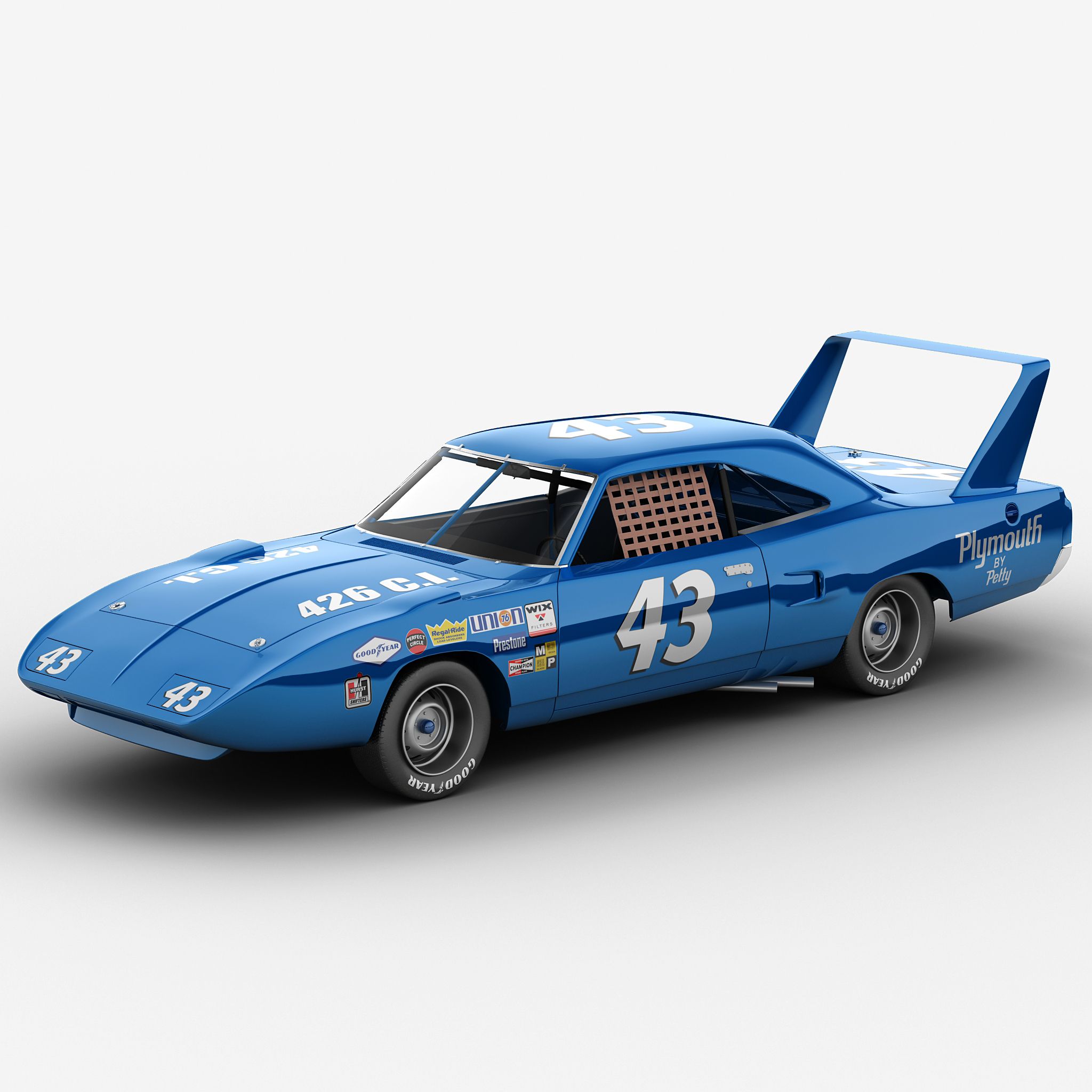 3d nascar car plymouth superbird