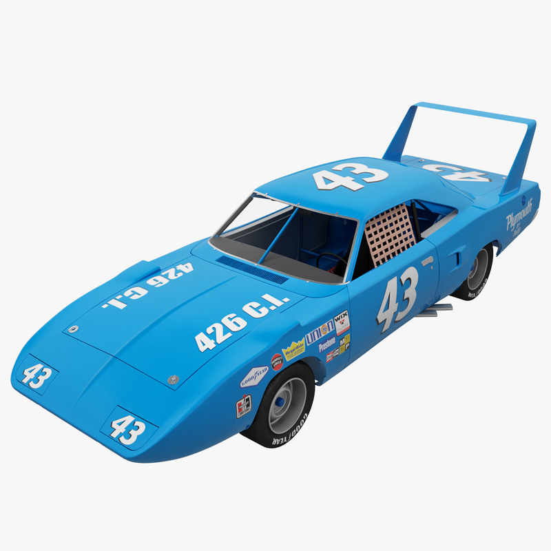 3d nascar car plymouth superbird