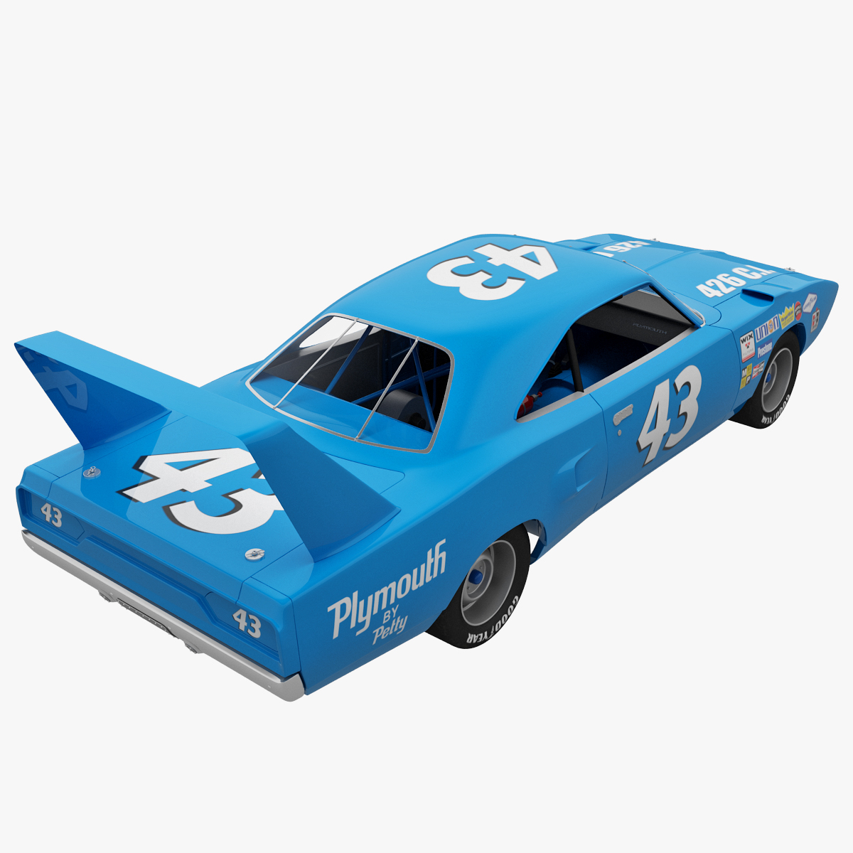 3d nascar car plymouth superbird