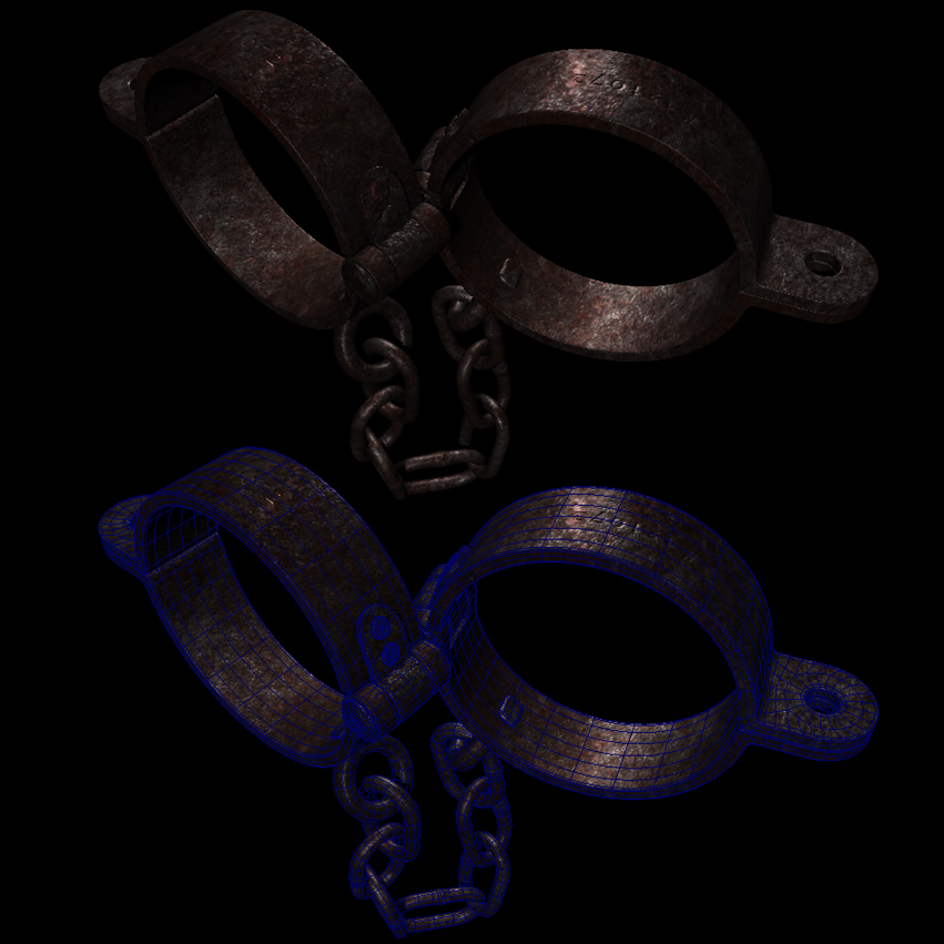rigged manacles 3d 3ds