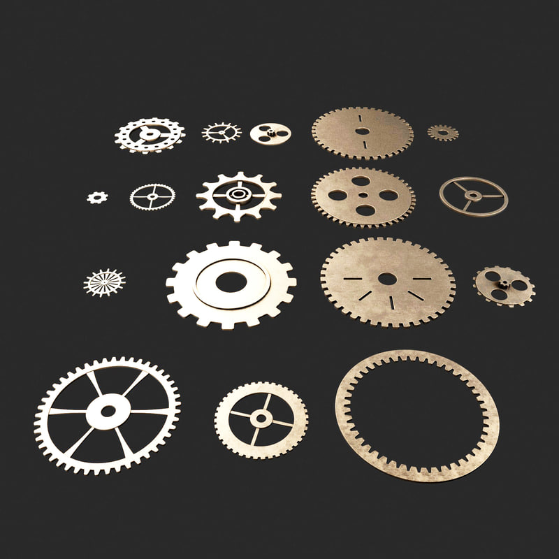 3d cog wheels model