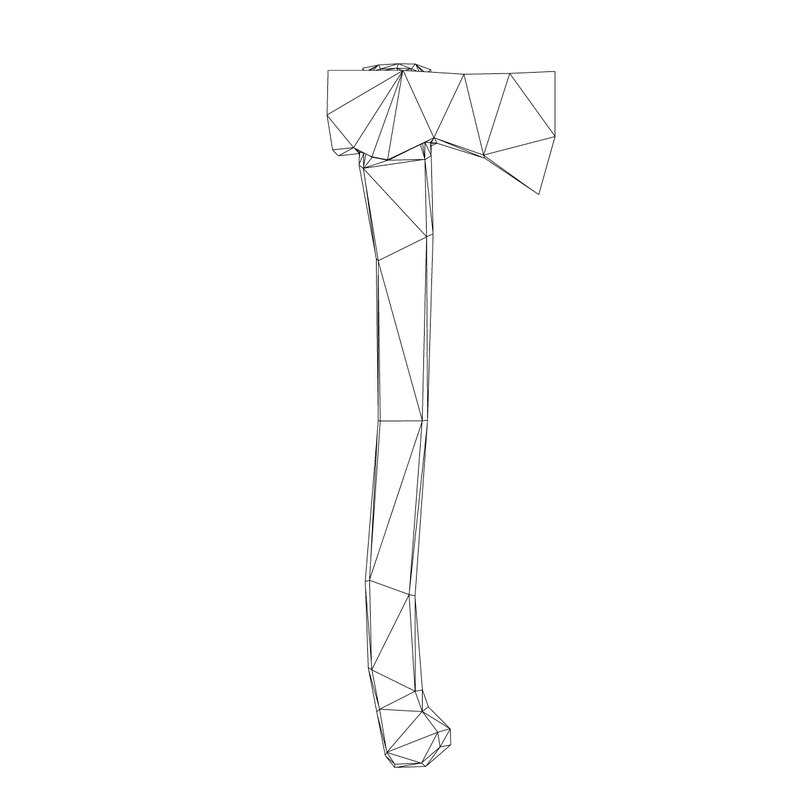 free wood axe 3d model