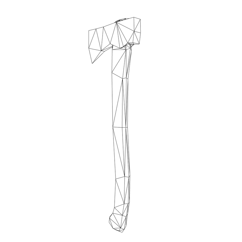 free wood axe 3d model