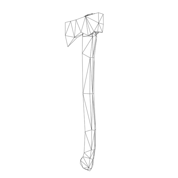 free wood axe 3d model