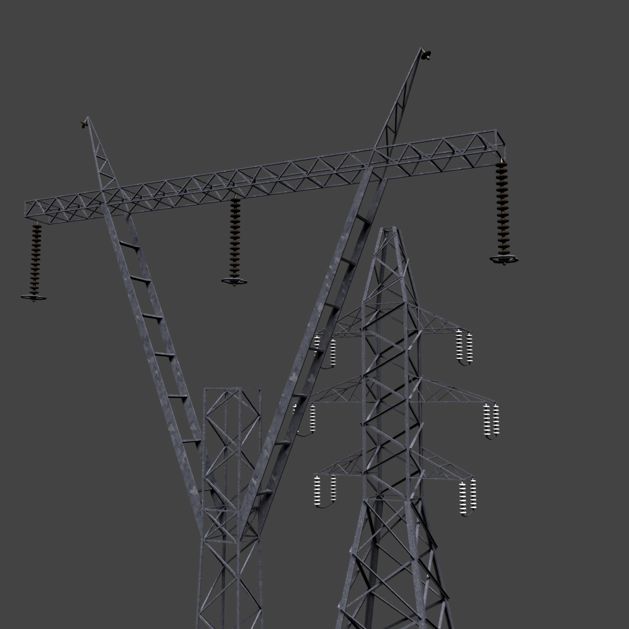 3d model power transmission towers