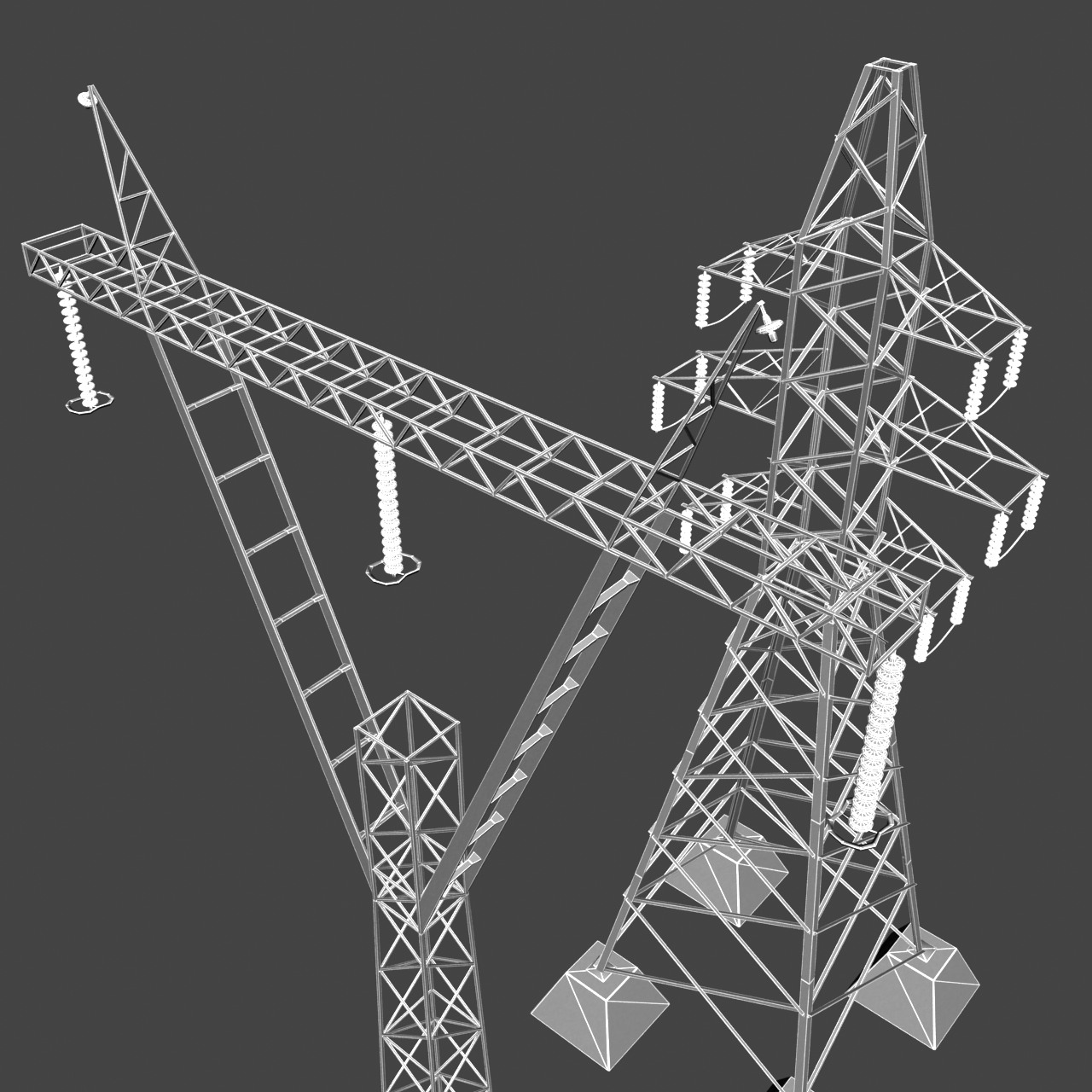 3d model power transmission towers