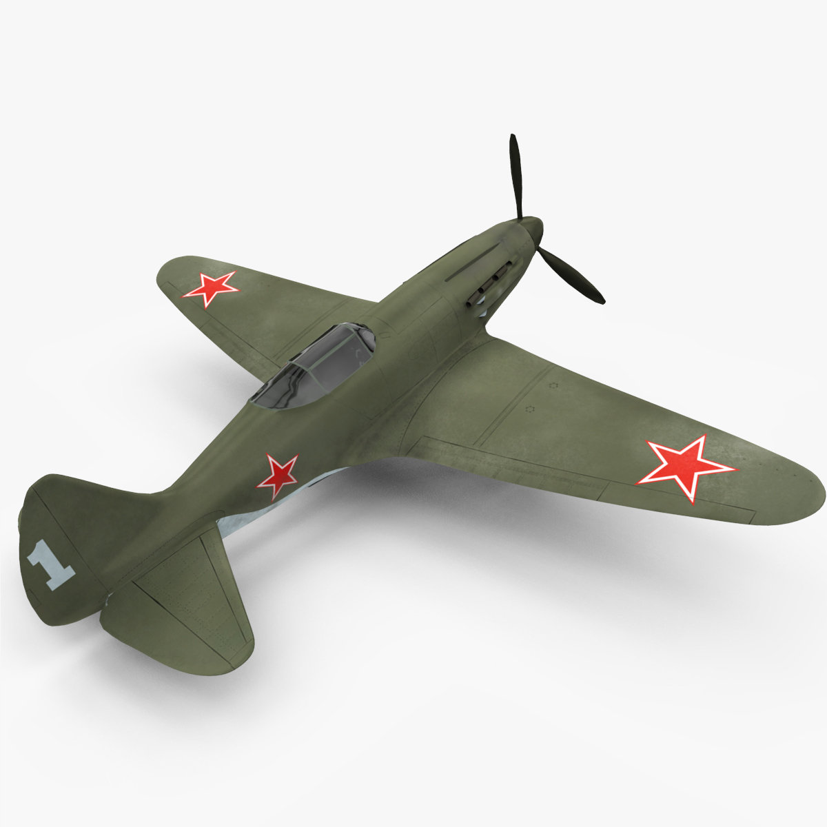 3d model mig-3 aircraft world