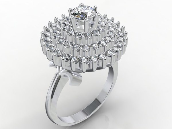 3d model silver ring