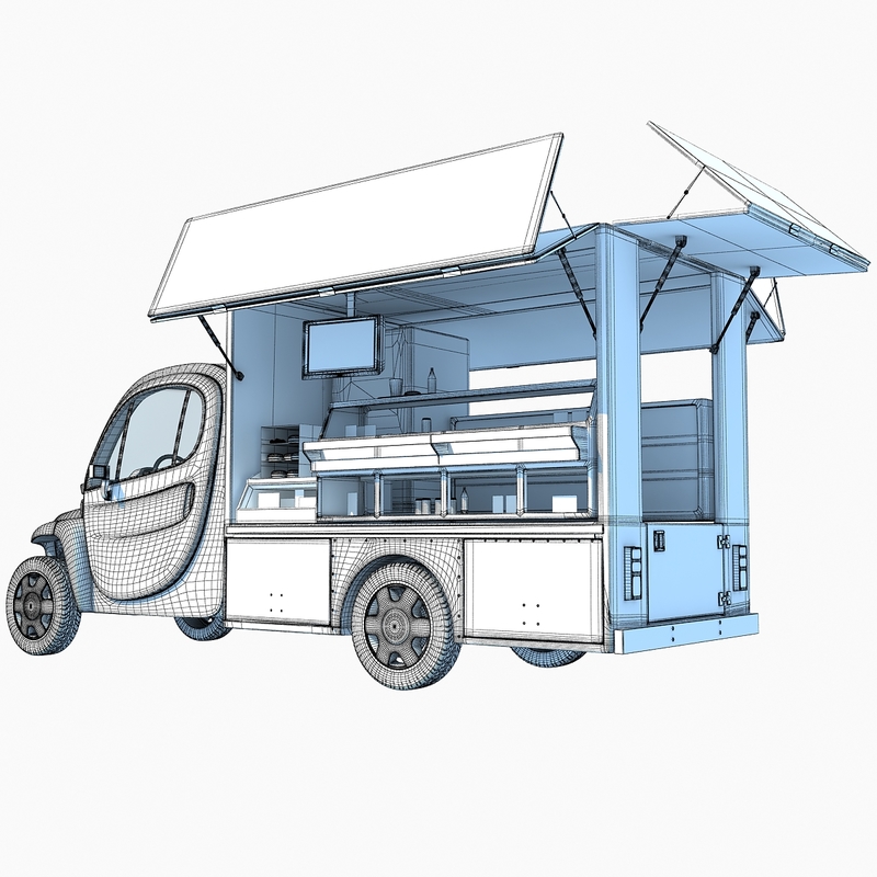 3d food truck model