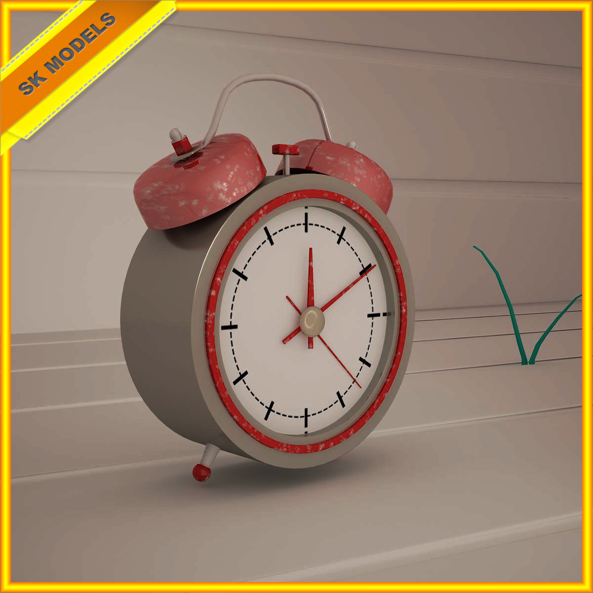 classic alarm clock 3d 3ds