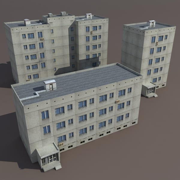 residential building 3d 3ds