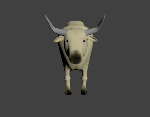 cow blender 3d model