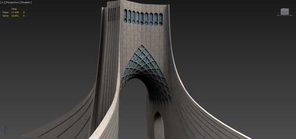 3d model azadi tower