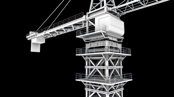 modelo 3d Grua de torre - TurboSquid 789472