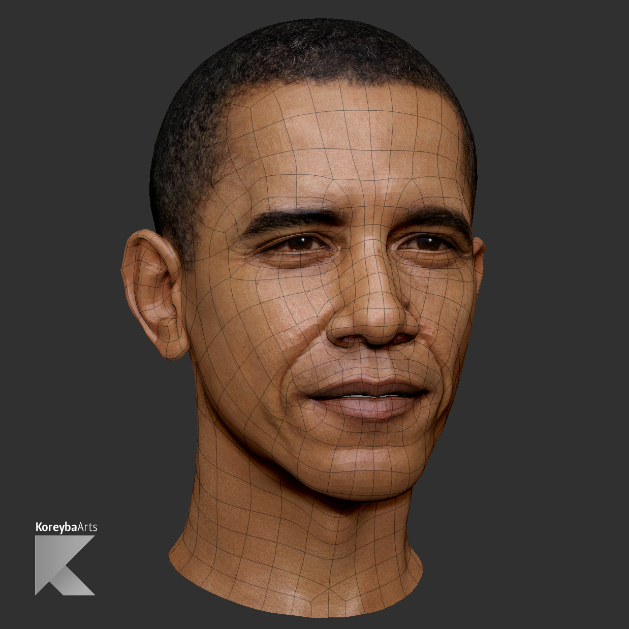 maya barack obama portrait head