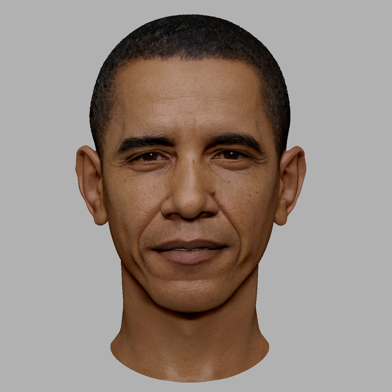 maya barack obama portrait head