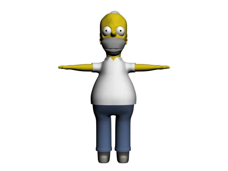 3d model homer simpson