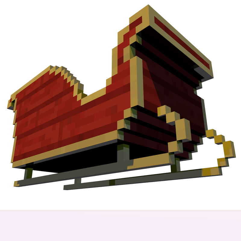 3d model santa sledge minecraft