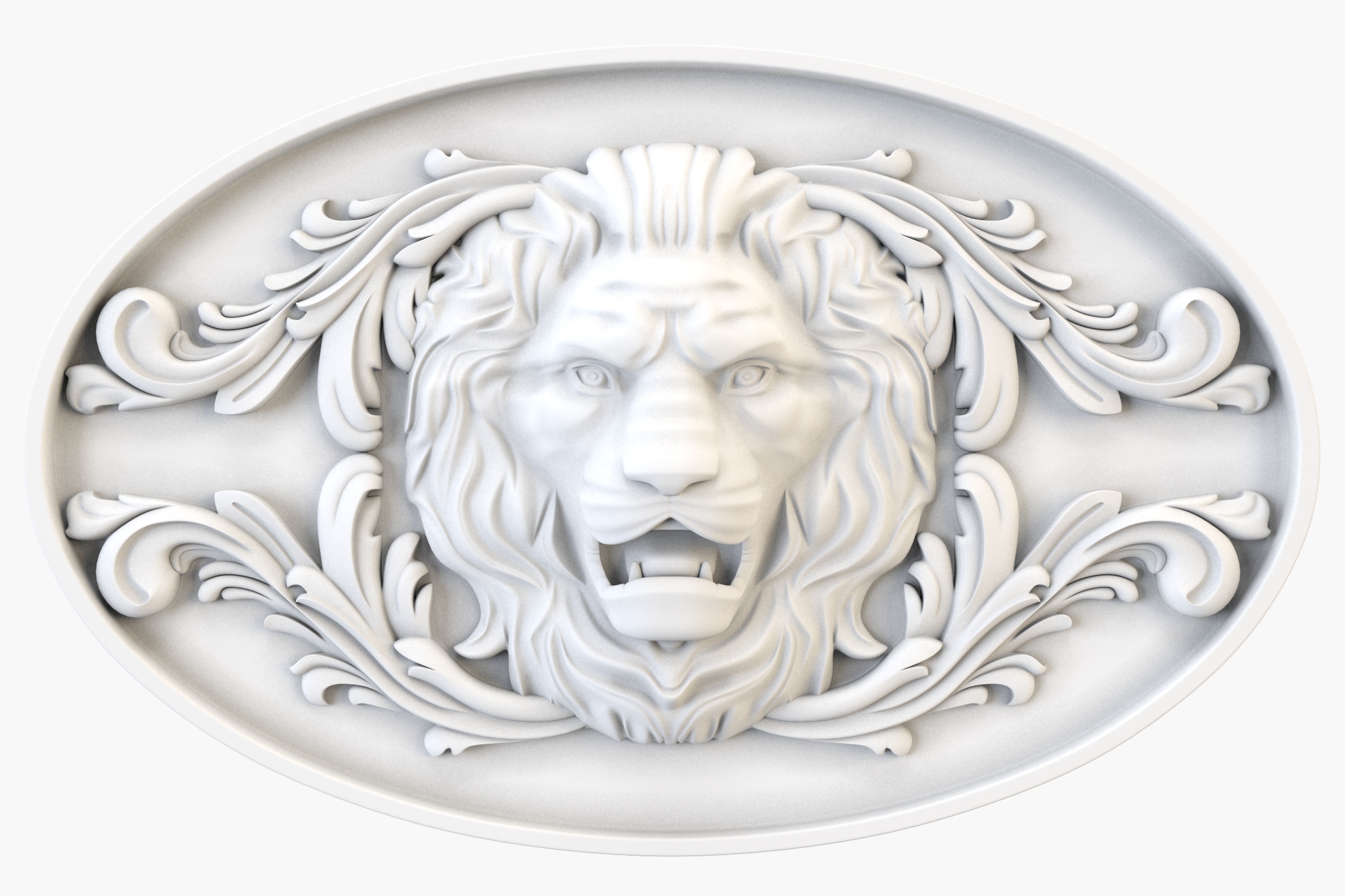 3d medallion lion model