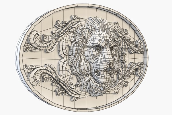 3d medallion lion model